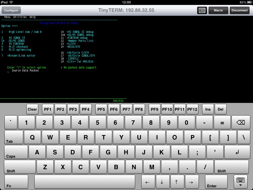 TN3270 3270 TN5250 5250 ANSI VT WYSE. Mobile Terminal Emulation for iOS ...